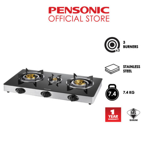 Pensonic 3 Burners Gas Cooker | PGC-3201G - Pensonic