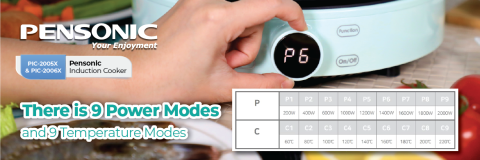 Pensonic Induction Cooker [Free Pot] | PIC-2006X - Pensonic