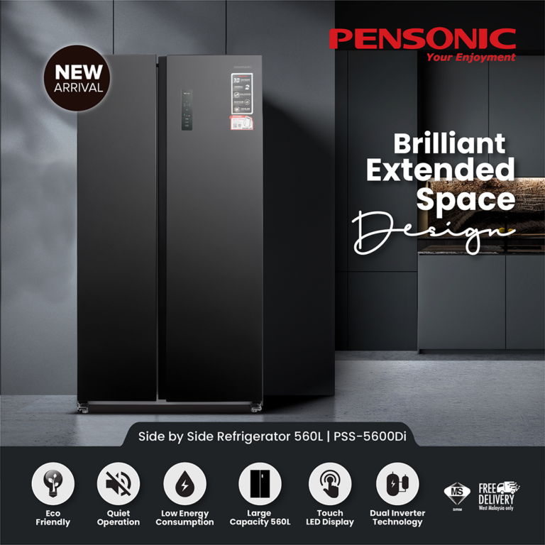 Pensonic Side by Side Door Refrigerator 560L | PSS-5600Di - Pensonic
