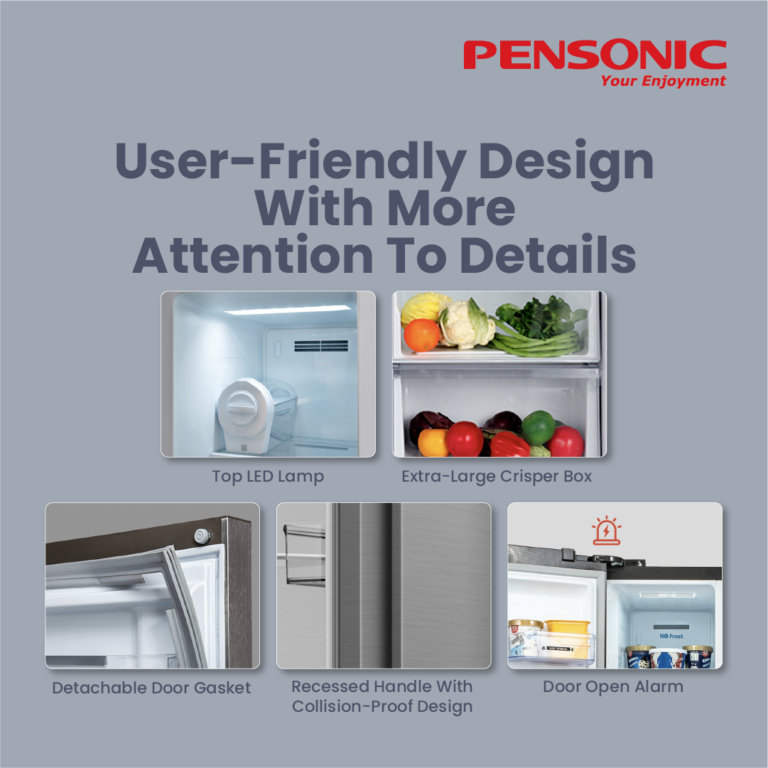 Pensonic Side by Side Door Refrigerator 560L | PSS-5600Di - Pensonic