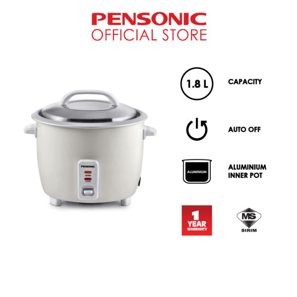 Pensonic Conventional Rice Cooker 1.8L |PRC-1803 - Pensonic